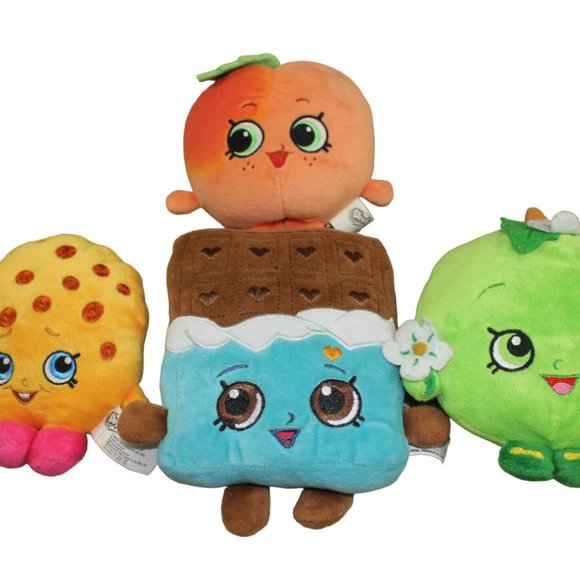 moose toys | Toys | Shopkins Green Apple Candybar Peach Cookie Plush ...